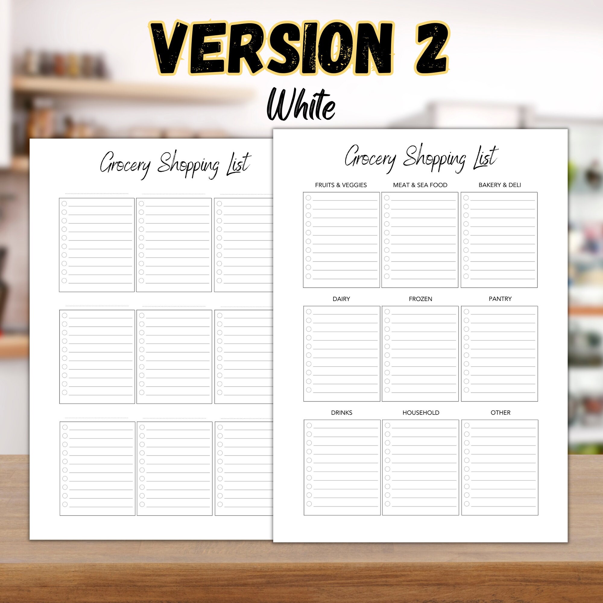 Grocery List Printable Meal Planner Grocery Shopping List Printable ...