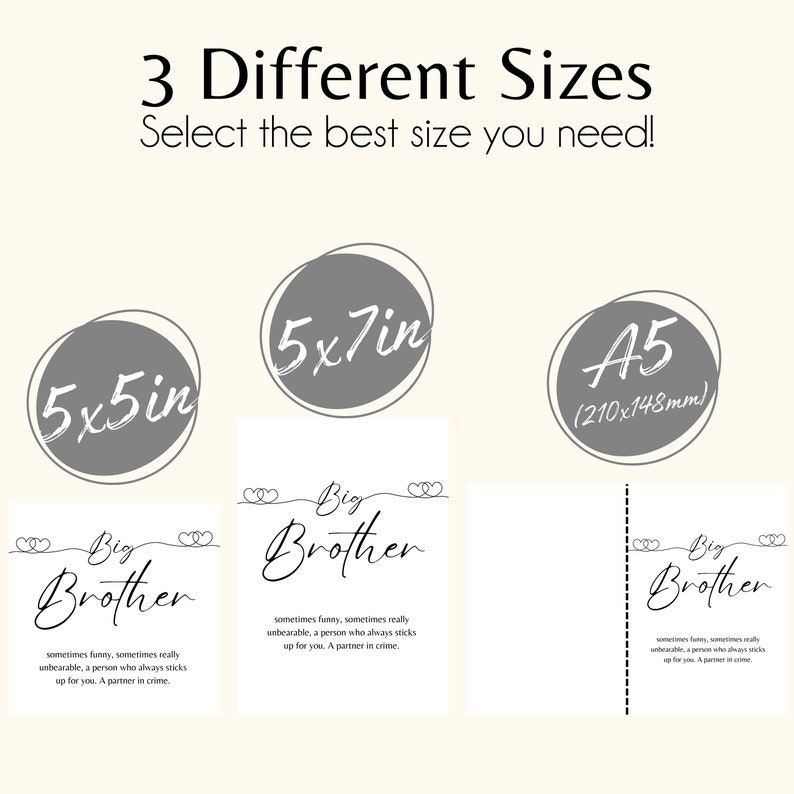 Big Brother Definition Card Printable PDF, Gift for Him, Gift for ...
