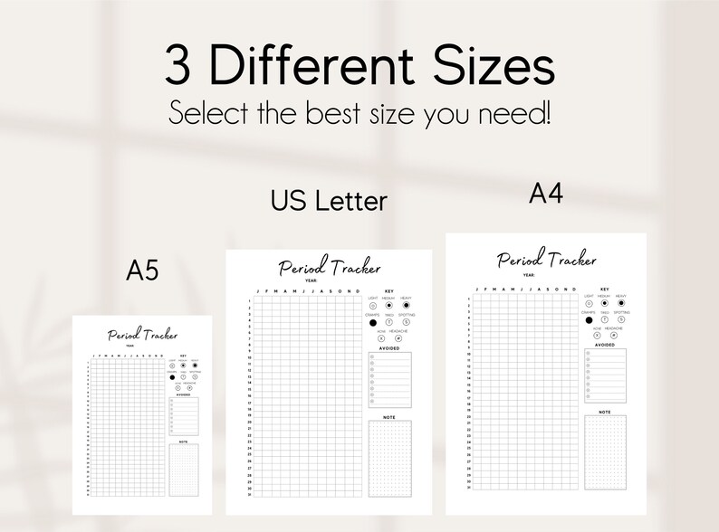 Period Tracker Printable Menstrual Cycle Planner Period Tracking ...