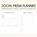 Minimal Content Planner Social Media Planner Printable Social - Etsy