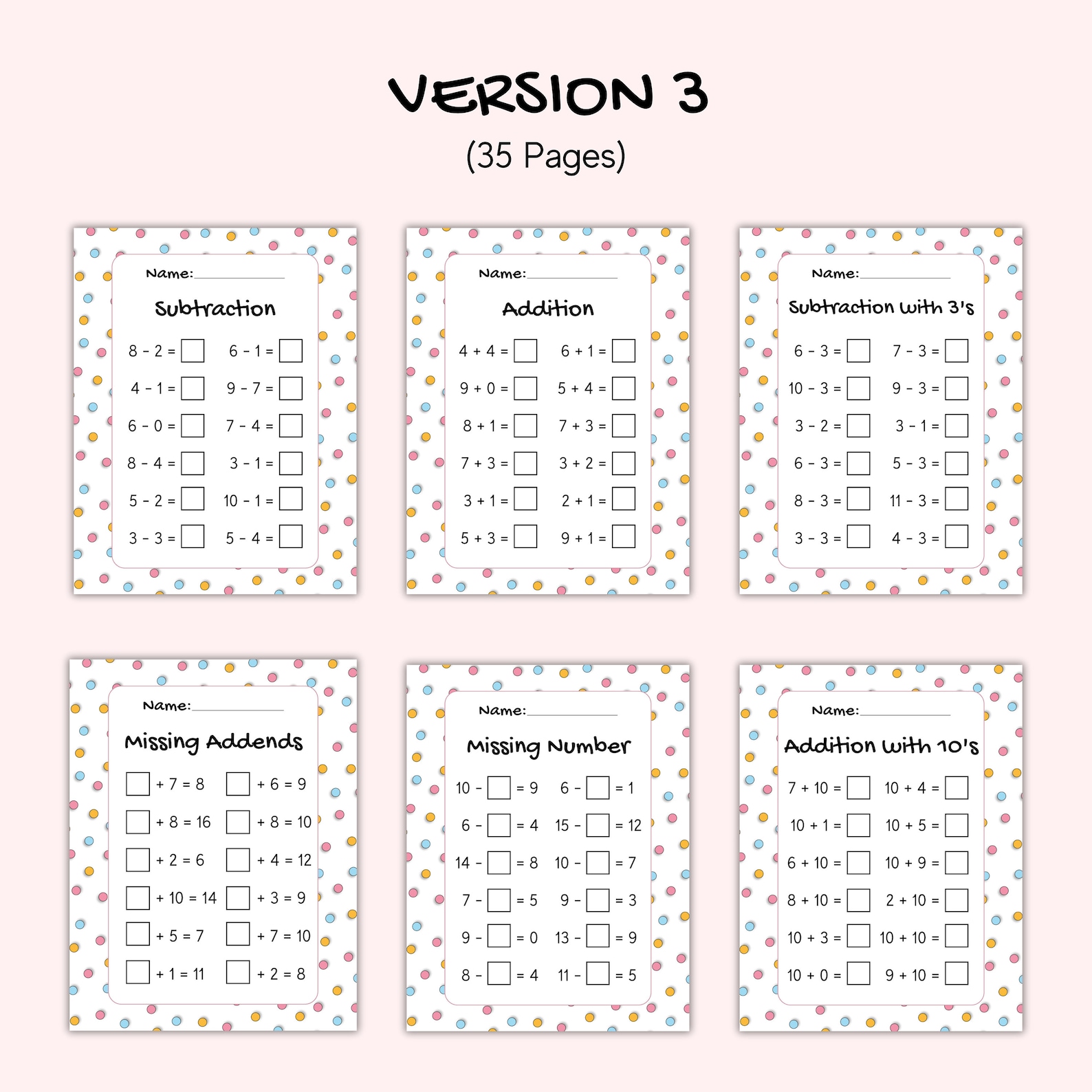 Engaging Math Worksheets Bundle for Kids - Printable Pdfs, Addition ...