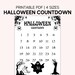Halloween Countdown Calendar Printable Halloween Wall Art - Etsy