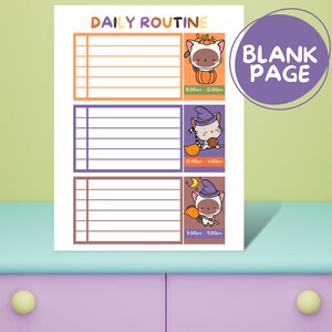 Witchy Kids Daily School Checklist Printable Chore Chart for Kids, Kids ...