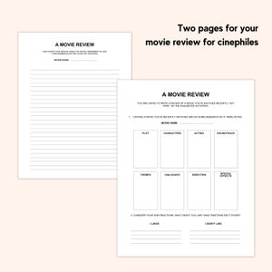 Minimal Movie Tracker Printable PDF Movie Challenge Printable, Movies ...