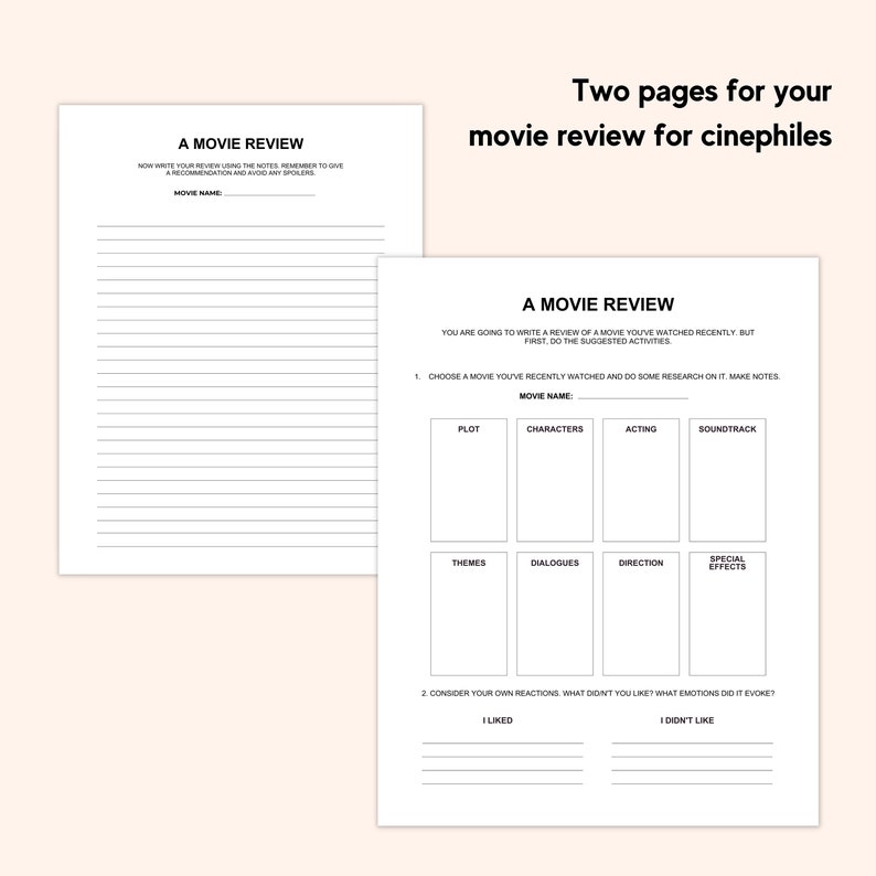 Minimal Movie Tracker Printable PDF Movie Challenge Printable, Movies ...