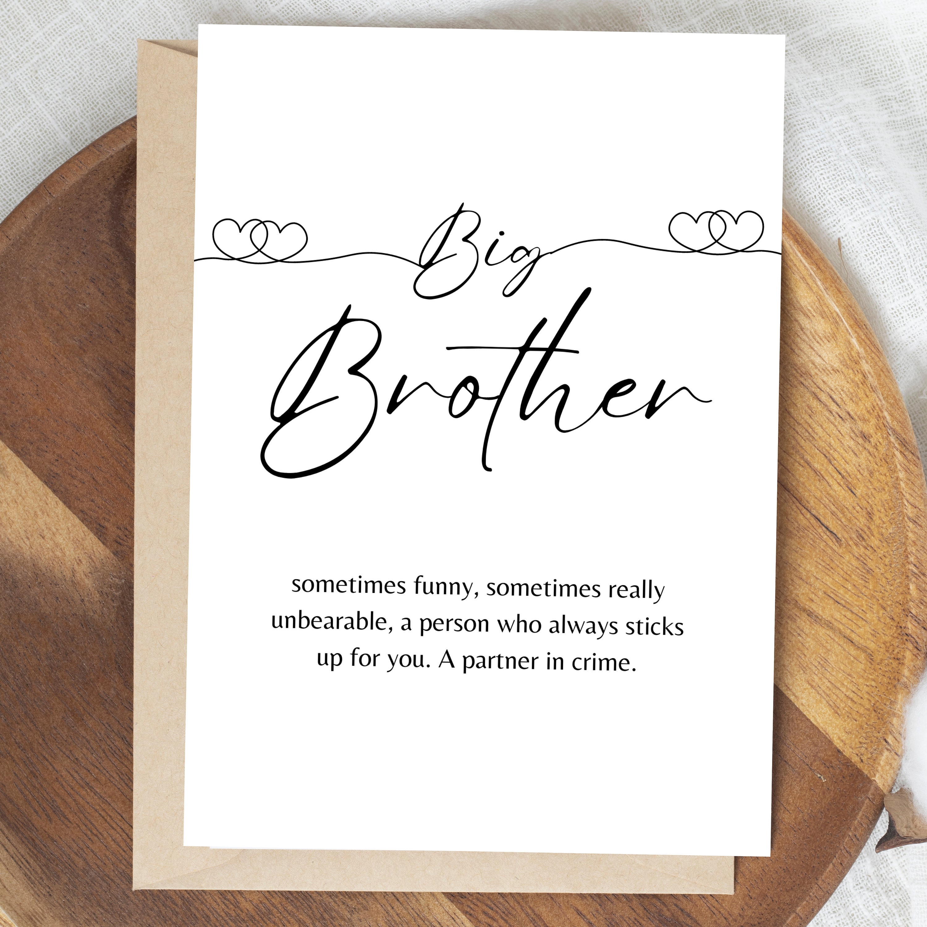 Big Brother Definition Card Printable PDF, Gift for Him, Gift for ...