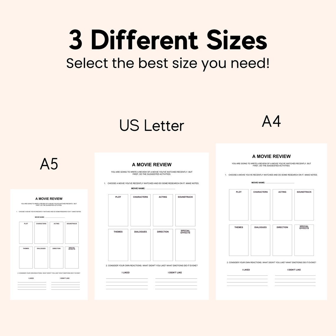Minimal Movie Tracker Printable PDF Movie Challenge Printable, Movies ...