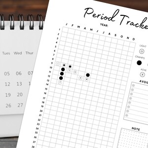 Period Tracker Printable Menstrual Cycle Planner Period Tracking ...