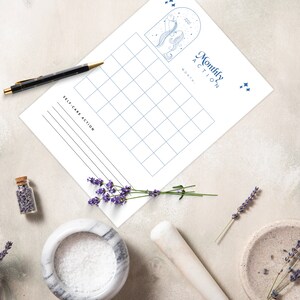 Aquarius-themed Blue Self Care Planner Printable & Fillable PDF ...