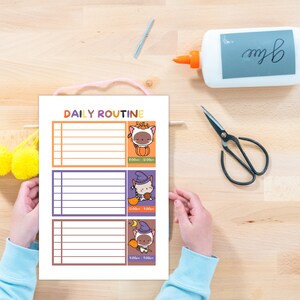 Witchy Kids Daily School Checklist Printable Chore Chart for Kids, Kids ...