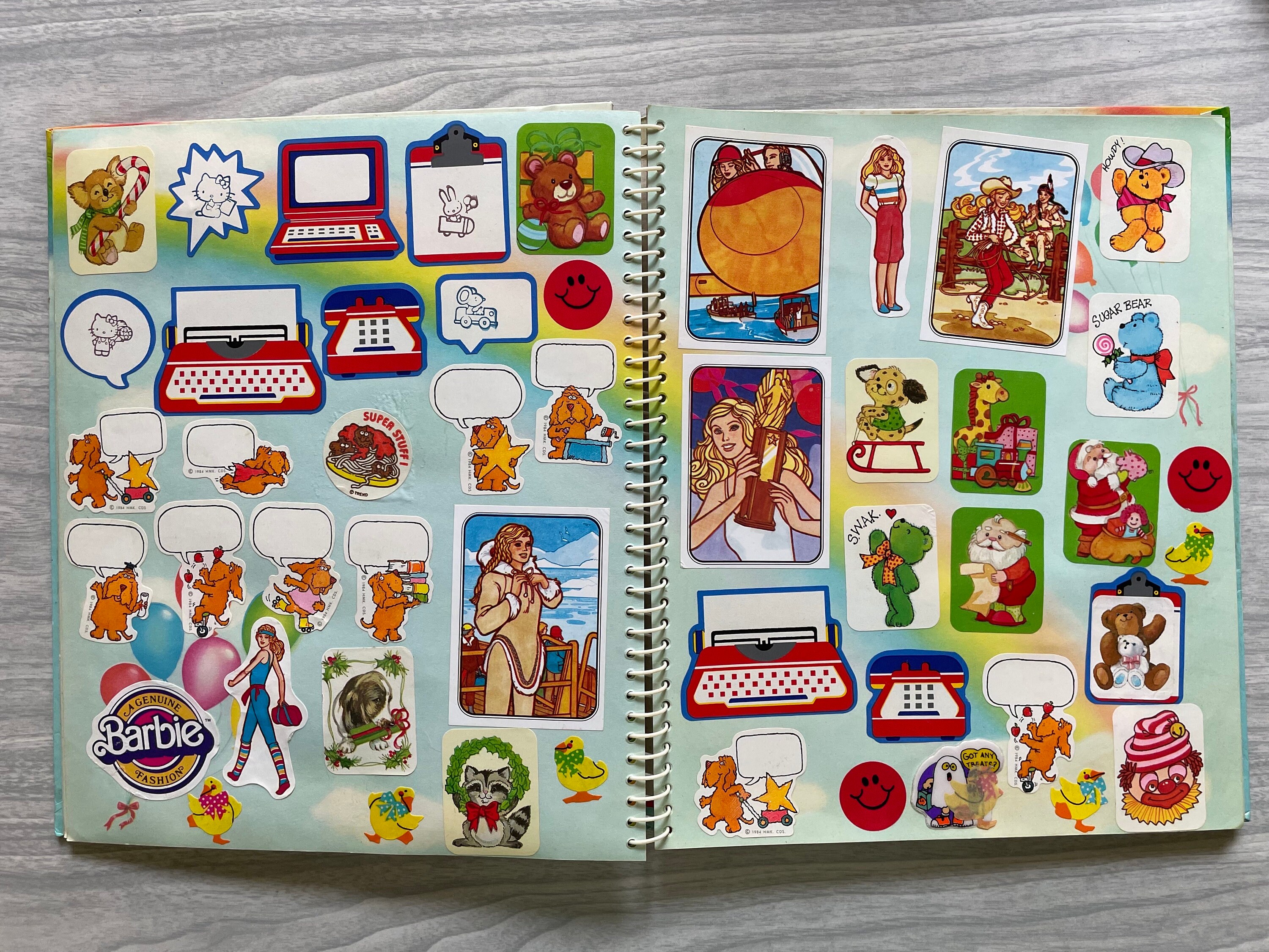 Vintage 1985 Unicorn Sticker Album Collection. Full of Stickers. 1980s ...