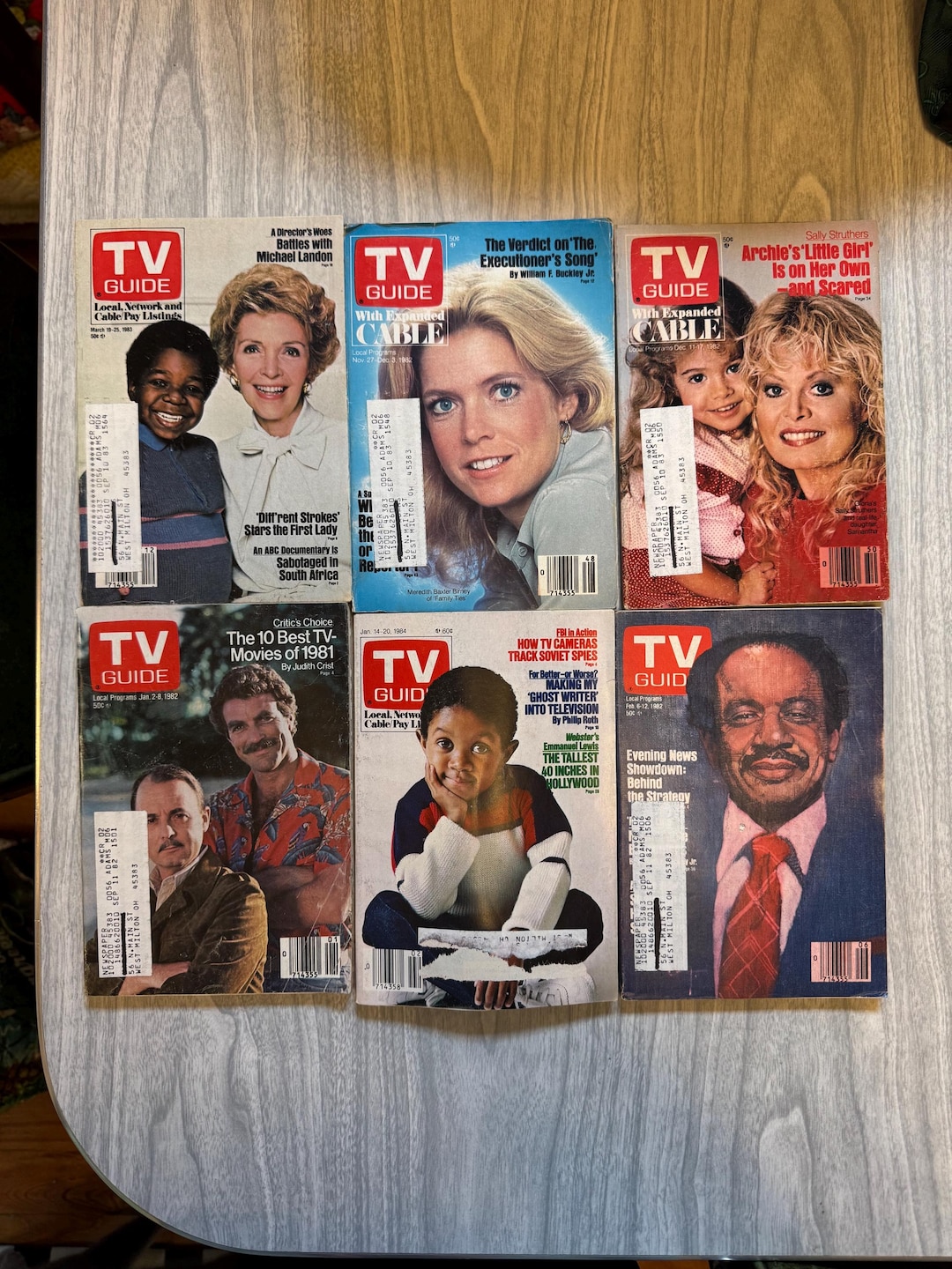 Lot of Vintage TV Guide Magazines 1982, 1983, 1984. Retro 80s ...