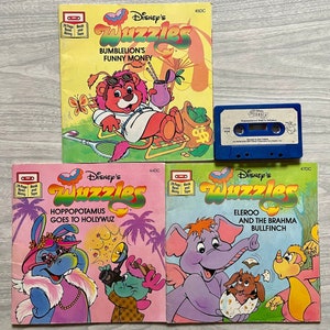 Three Vintage 1980s Disneys Wuzzles Books With One Tape Cassette. 80s ...