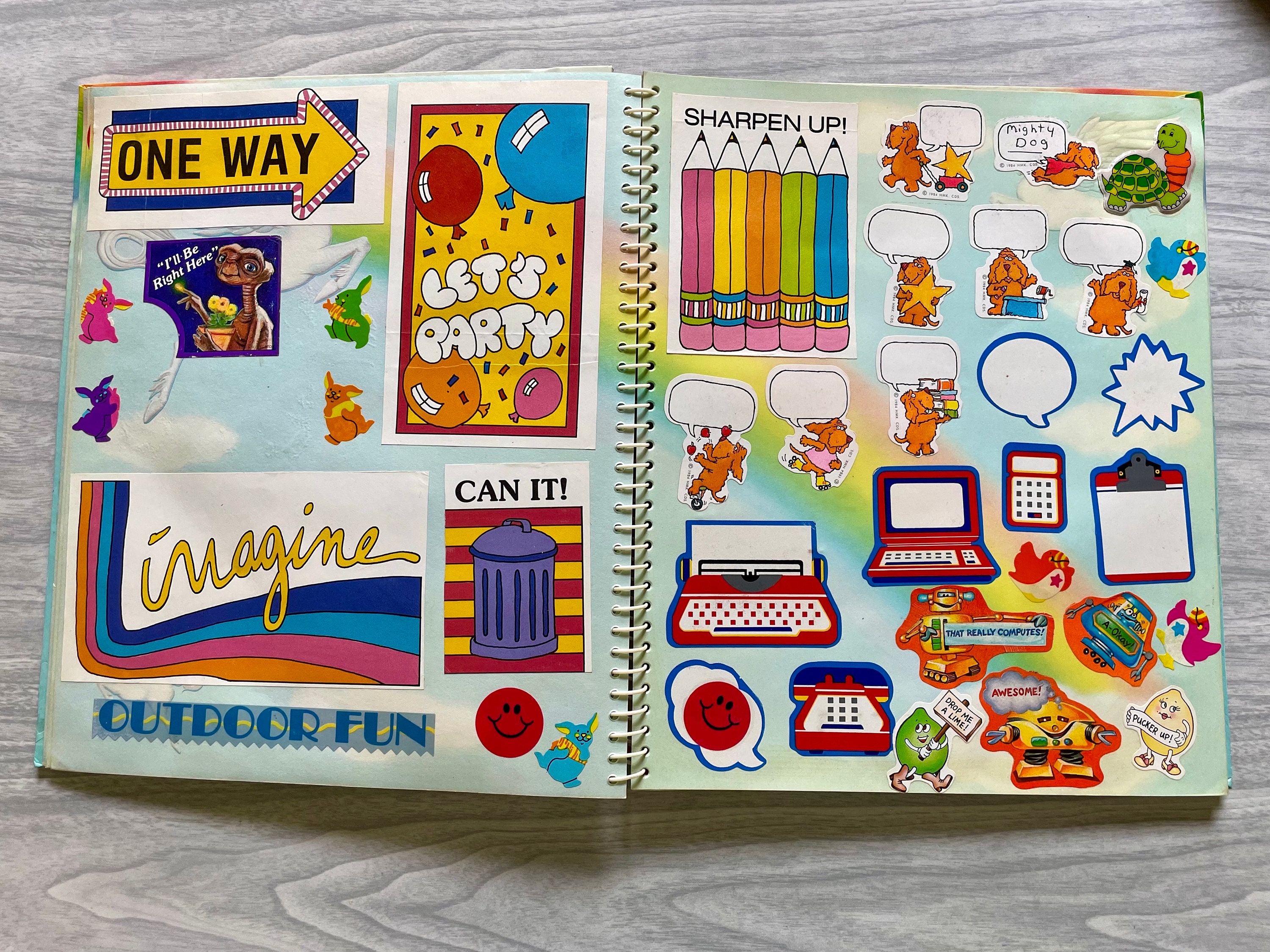 Vintage 1985 Unicorn Sticker Album Collection. Full of Stickers. 1980s ...