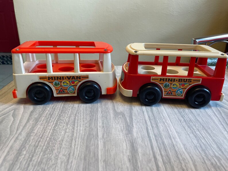 Vintage 1960s/1970s Fisher Price Mini Bus. Vintage Little People Toys ...