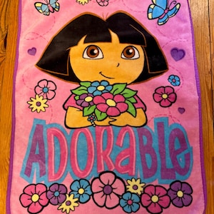 Vintage Y2K Dora the Explorer Fleece Blanket. Toddler Size 42x29 - Etsy