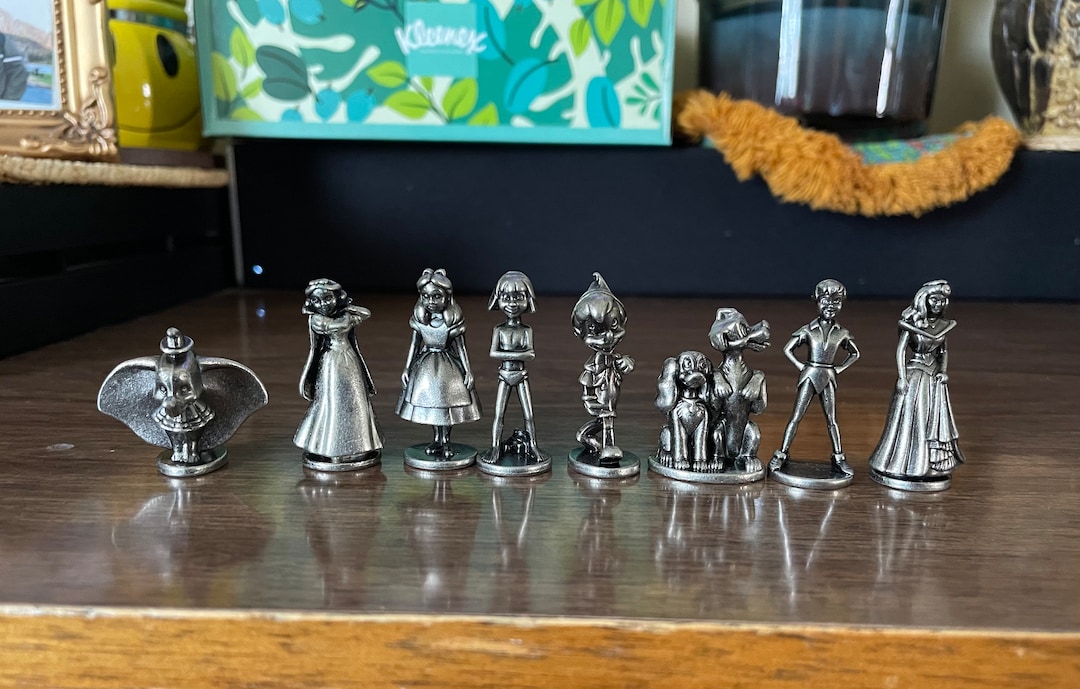 Vintage 2001 Disney Monopoly Silver/pewter Disney Character Figurines ...