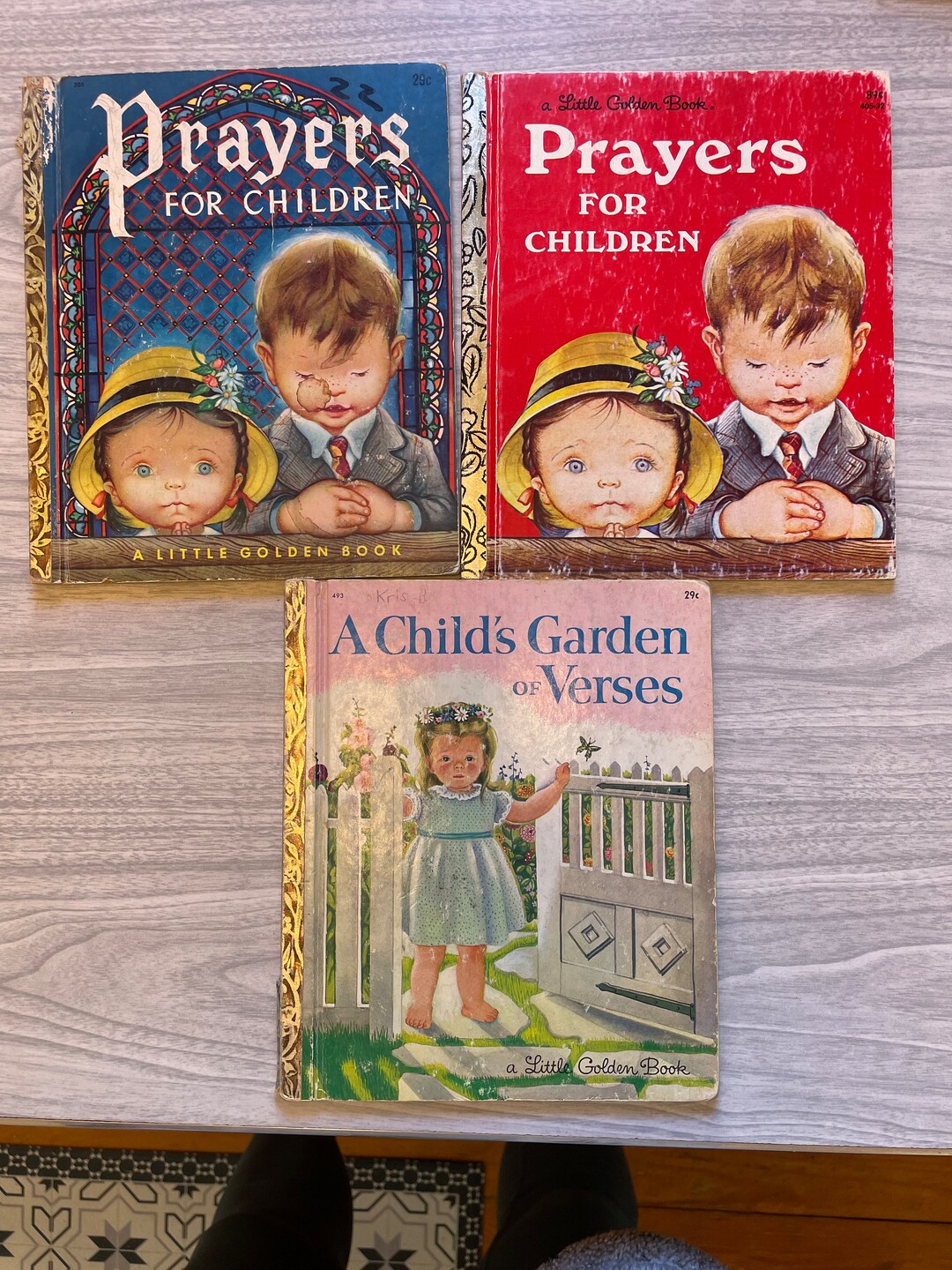Lot of Vintage Little Golden Books. Two Different Prayers for Children ...