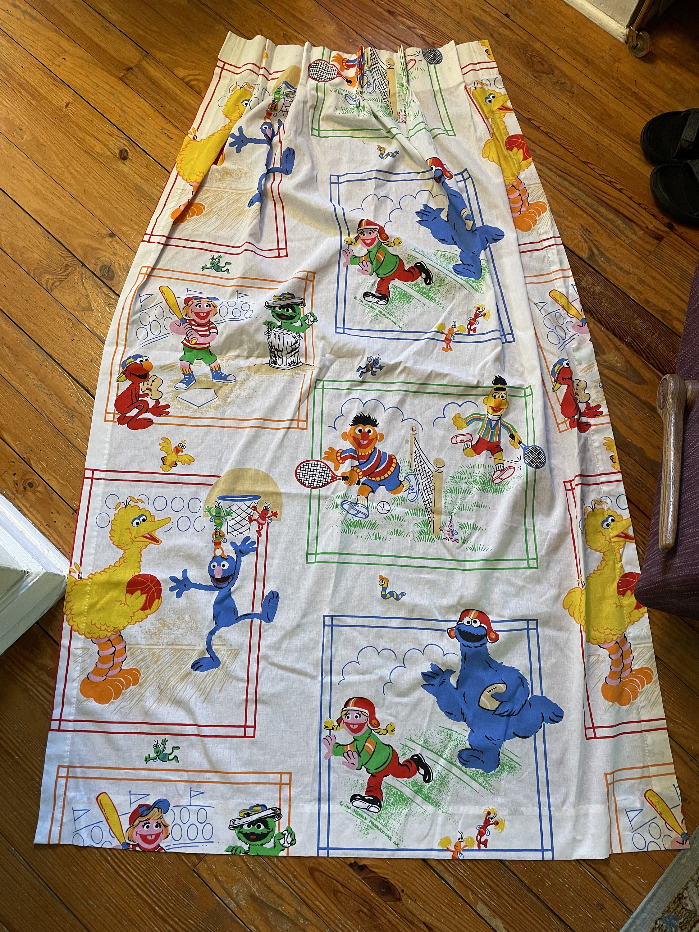 One Vintage Sesame Street Curtain Panel - Etsy