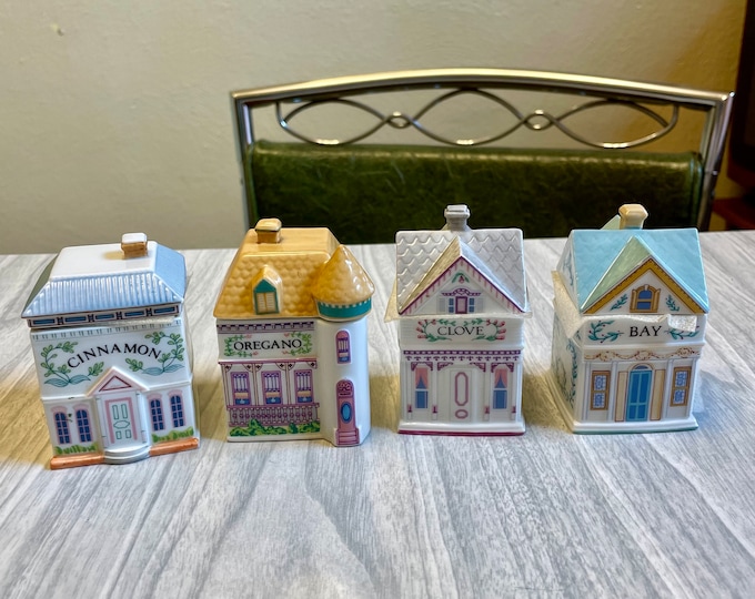 Vintage 1989 Lenox Spice House Village. Bay, Clove, Oregano and ...