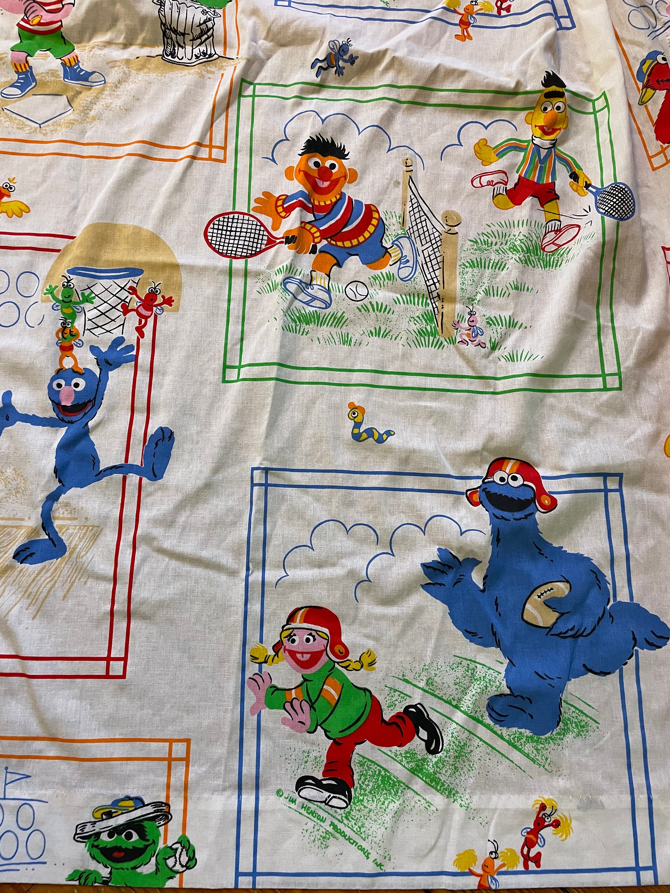 One Vintage Sesame Street Curtain Panel - Etsy