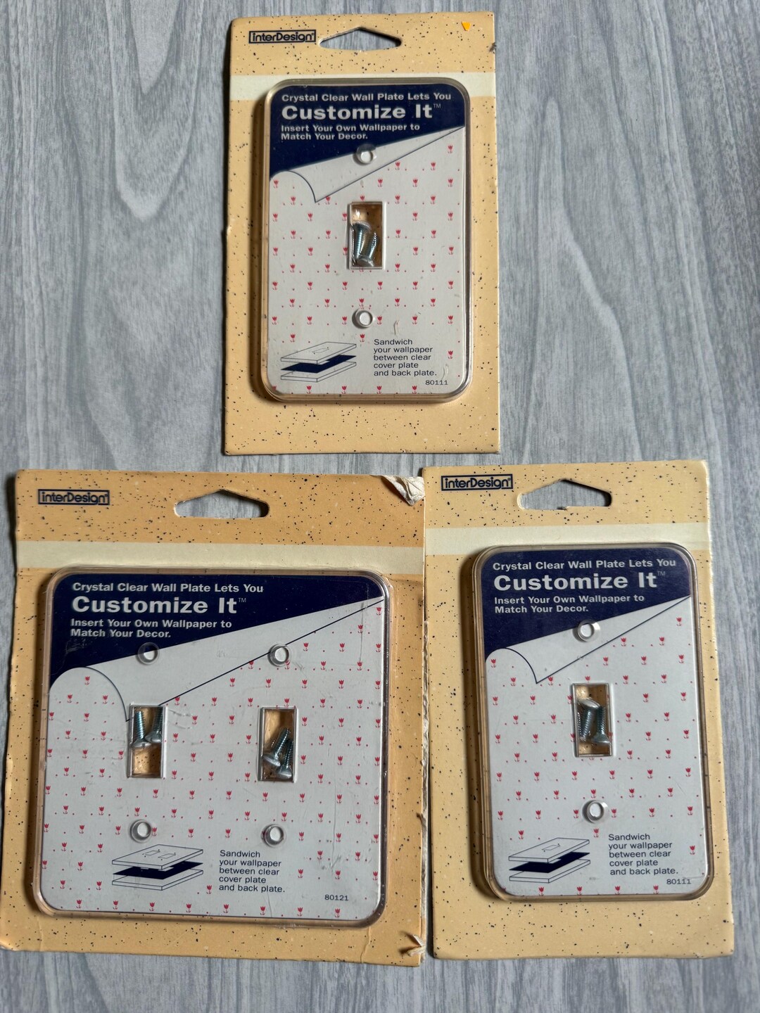 Vintage 3 Light Switch Covers. Customizable 2 Single Covers and 1 ...