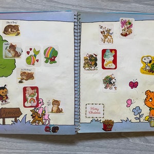 Vintage 1980s Kids Sticker Collection Album With Lots of Retro Stickers ...