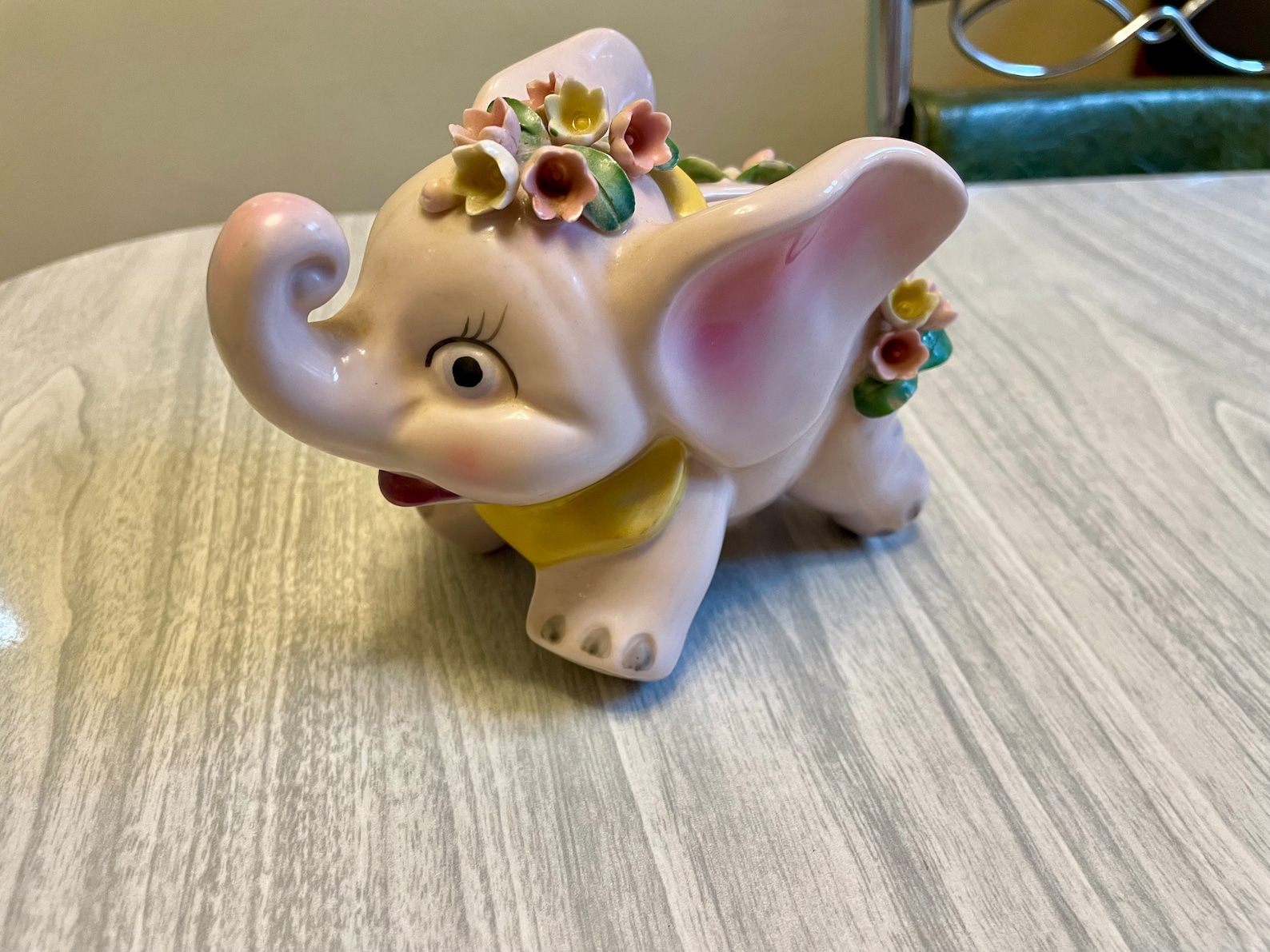 Vintage Mid Century Lefton Pink Elephant Bank. MCM Knick Knacks. 1950s ...