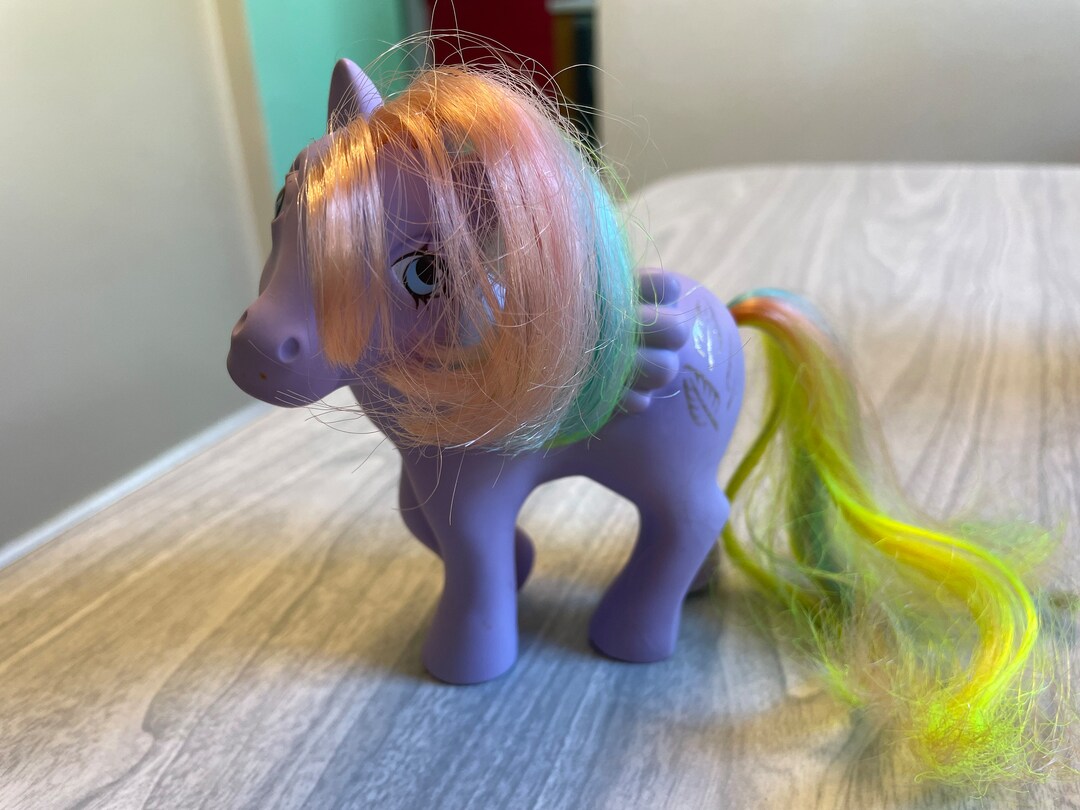 Vintage 1984 My Little Pony, Rainbow Pegasus Pony Tickle. 80s Kids Toys ...