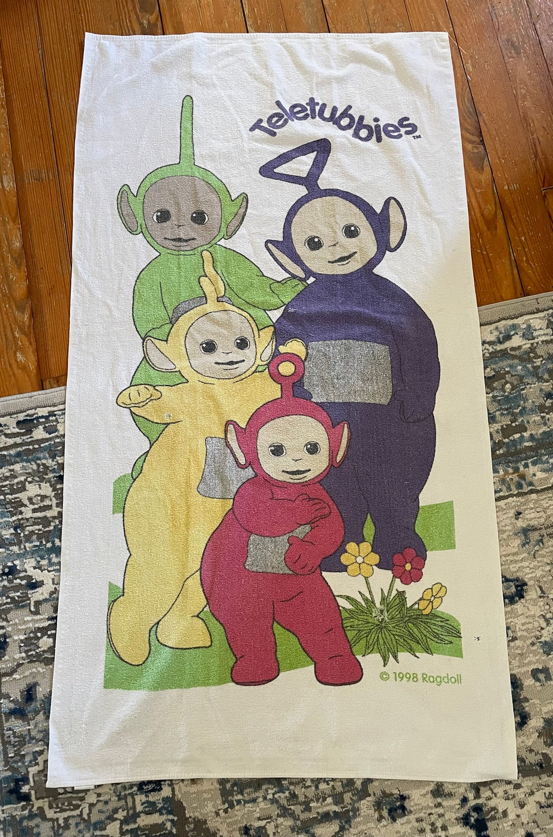 Vintage 1998 Teletubbies Beach Towel. 90s Cartoon - Etsy