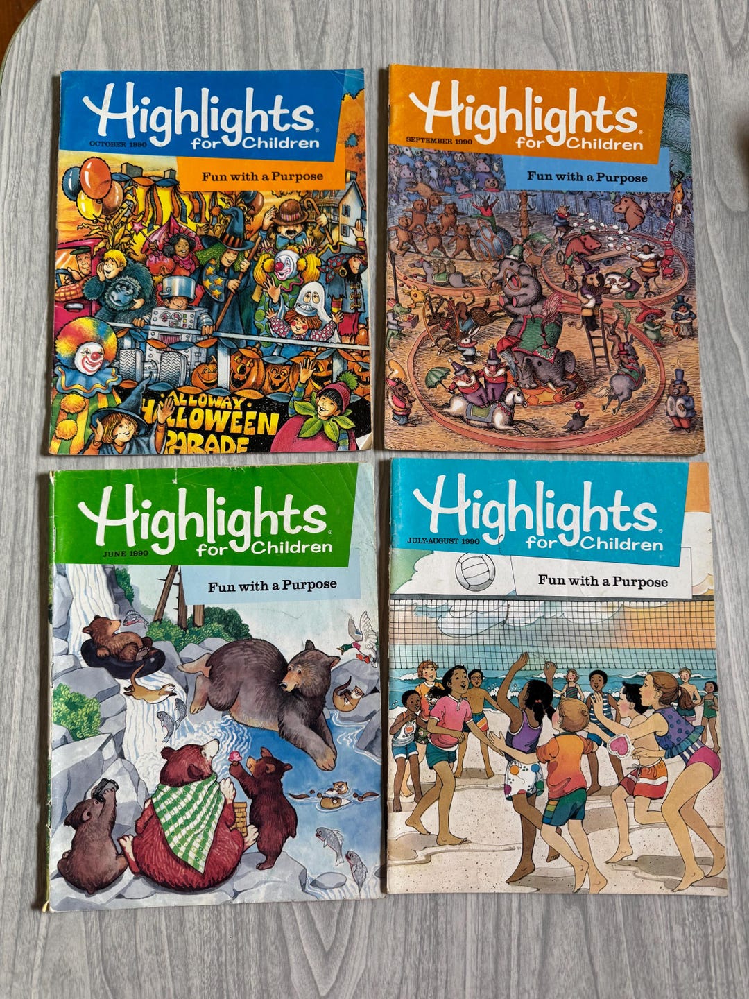 Vintage 1990s Highlights for Children Magazines. 4 in Total. 90s Kids ...