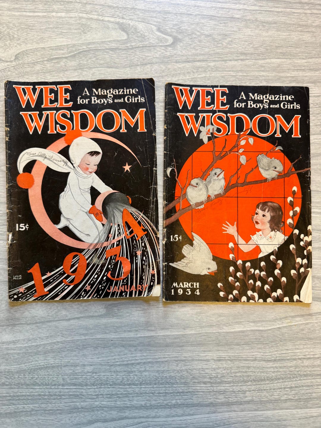 Vintage 1934 Wee Wisdom Magazines. January and March Issues. 1930s ...