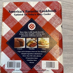 Vintage 1996 Better Homes and Gardens New Cook Book. Retro Checkered ...