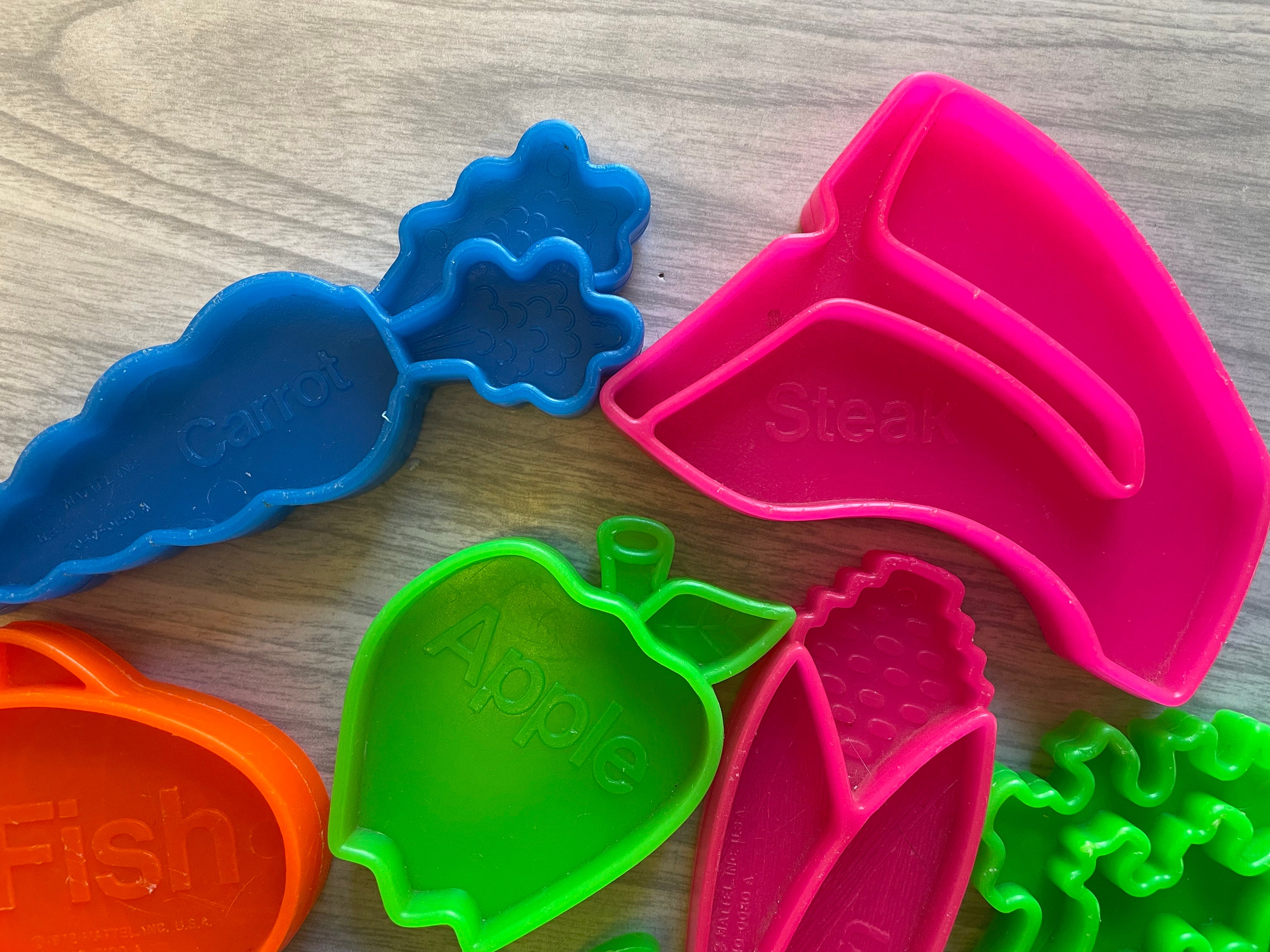 Vintage 1972 Mattel Tuff Stuff Play Food. 8 Pieces. Retro Pretend Play ...