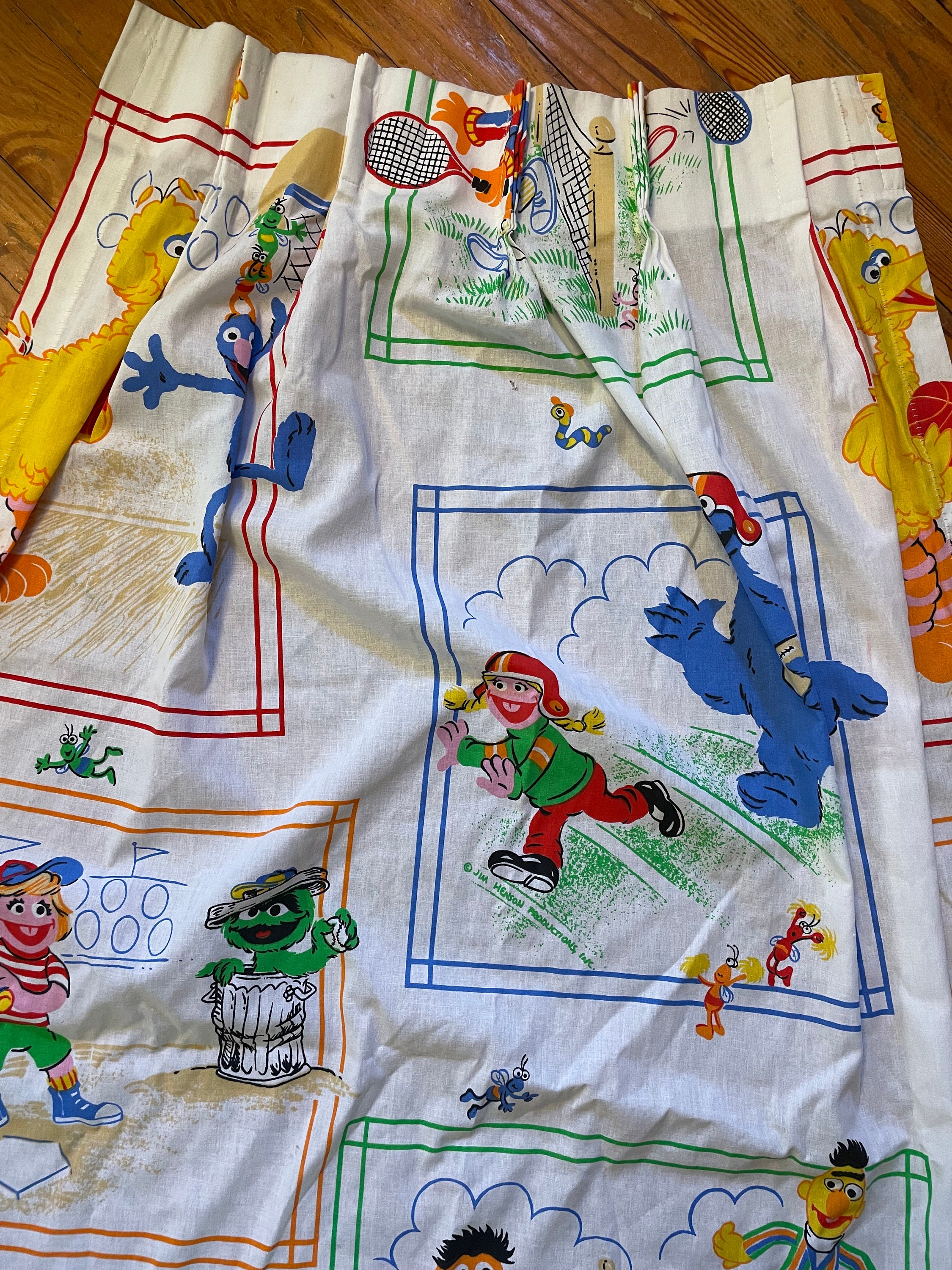 One Vintage Sesame Street Curtain Panel - Etsy