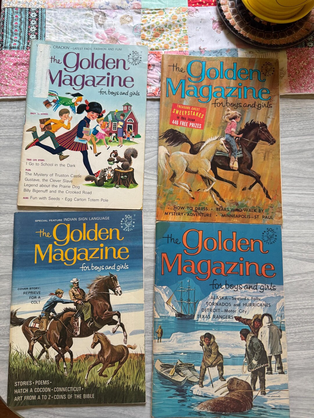Vintage 1960s the Golden Magazine for Boys and Girls. Four Issues 1960s ...