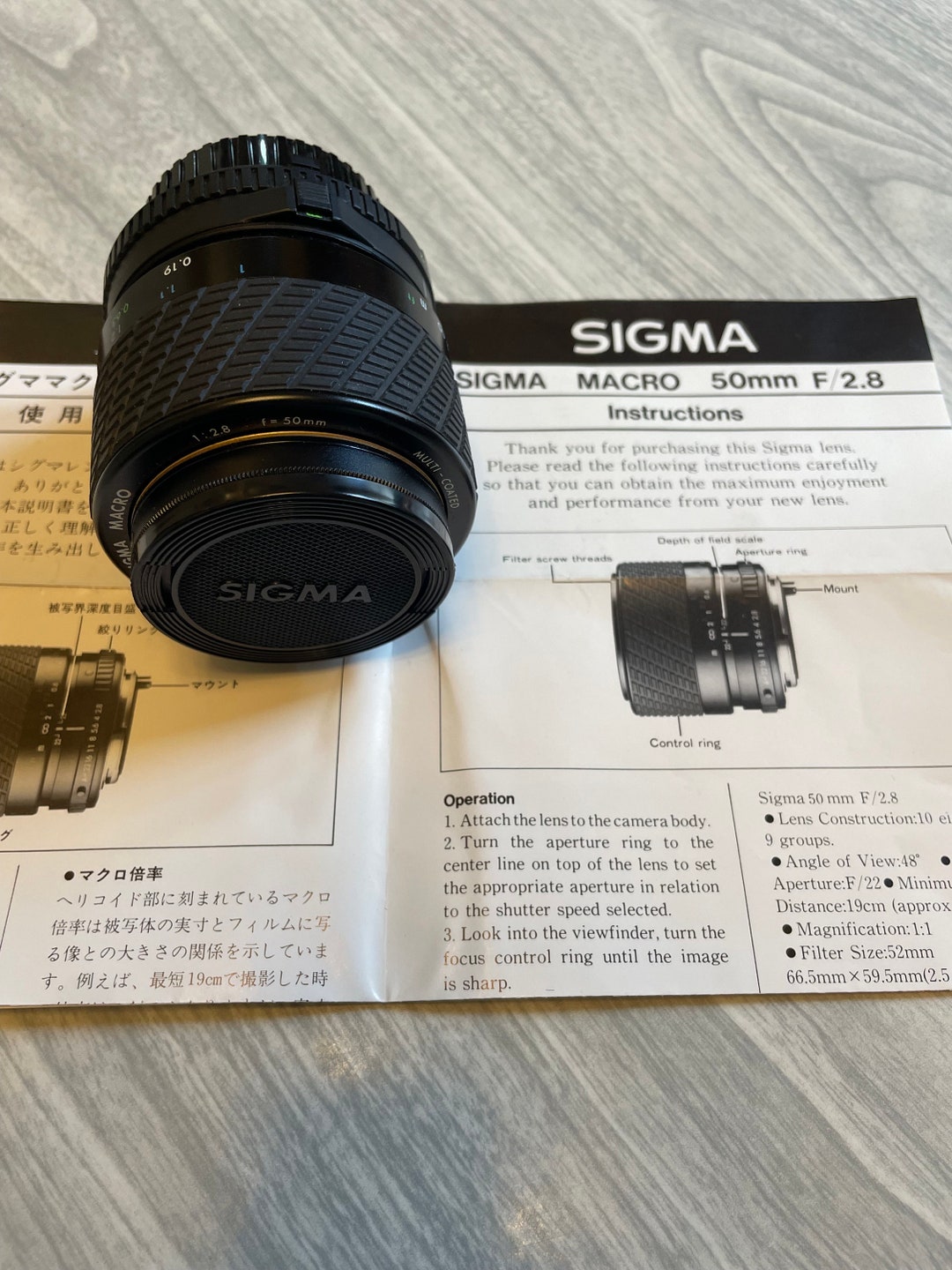 Vintage Sigma Macro 50mm F/2.8 Camera Lens. Used but Like Brand New ...