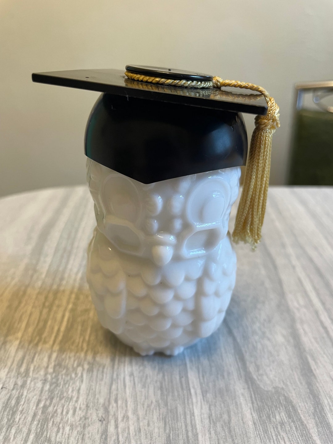 Vintage Avon Milk Glass Graduation Owl - Avon Bottle Cologne - Etsy