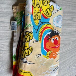 Vintage Sesame Street Twin Flat Bedsheet 1970s 1980s Kids Bedding Decor ...