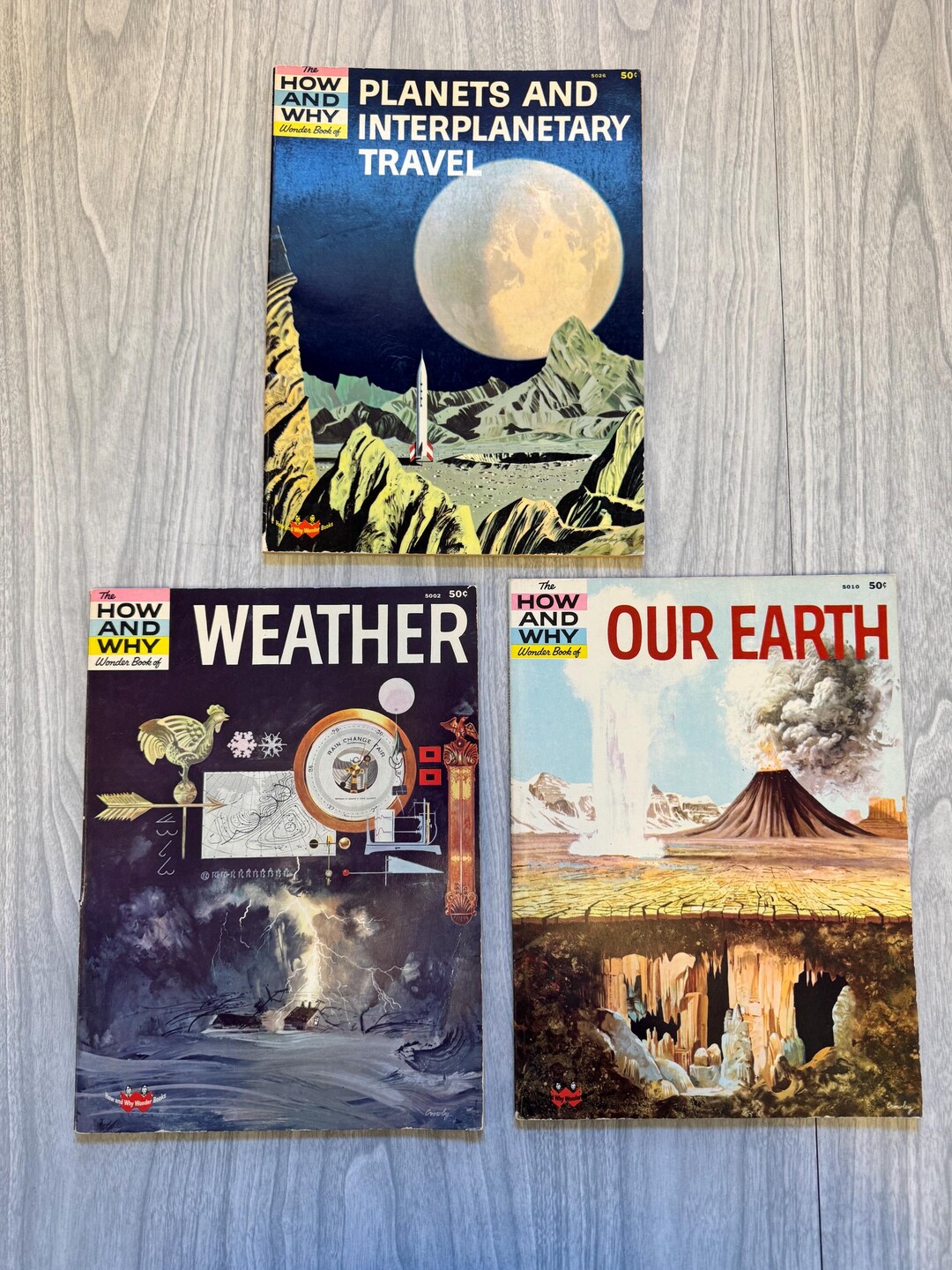 Vintage 1960s How and Why Wonder Books: Planets, Weather, Our Earth - Etsy