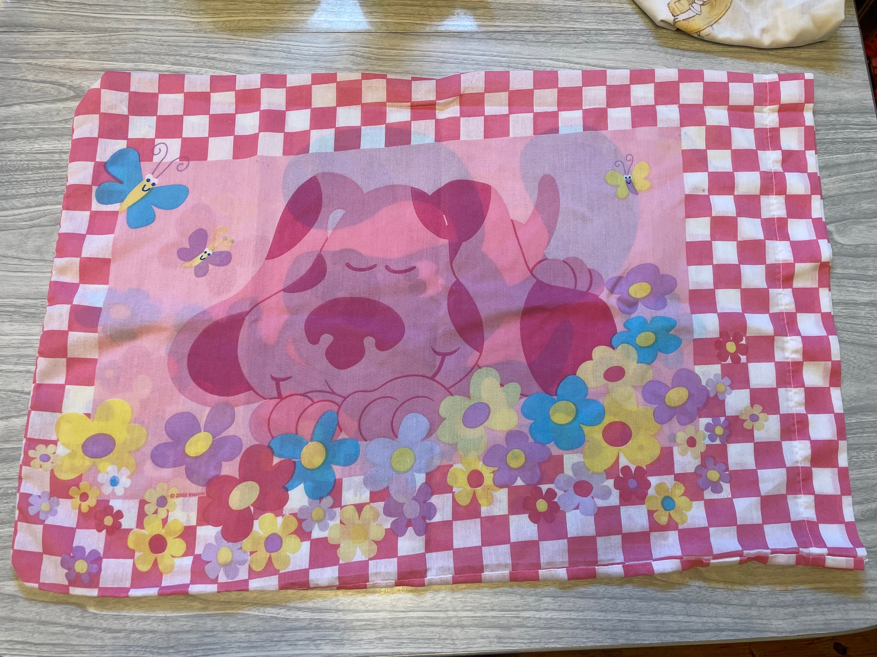 Vintage Late 90s/early 2000s Pink Blues Clues Twin Fitted Bedsheet and ...