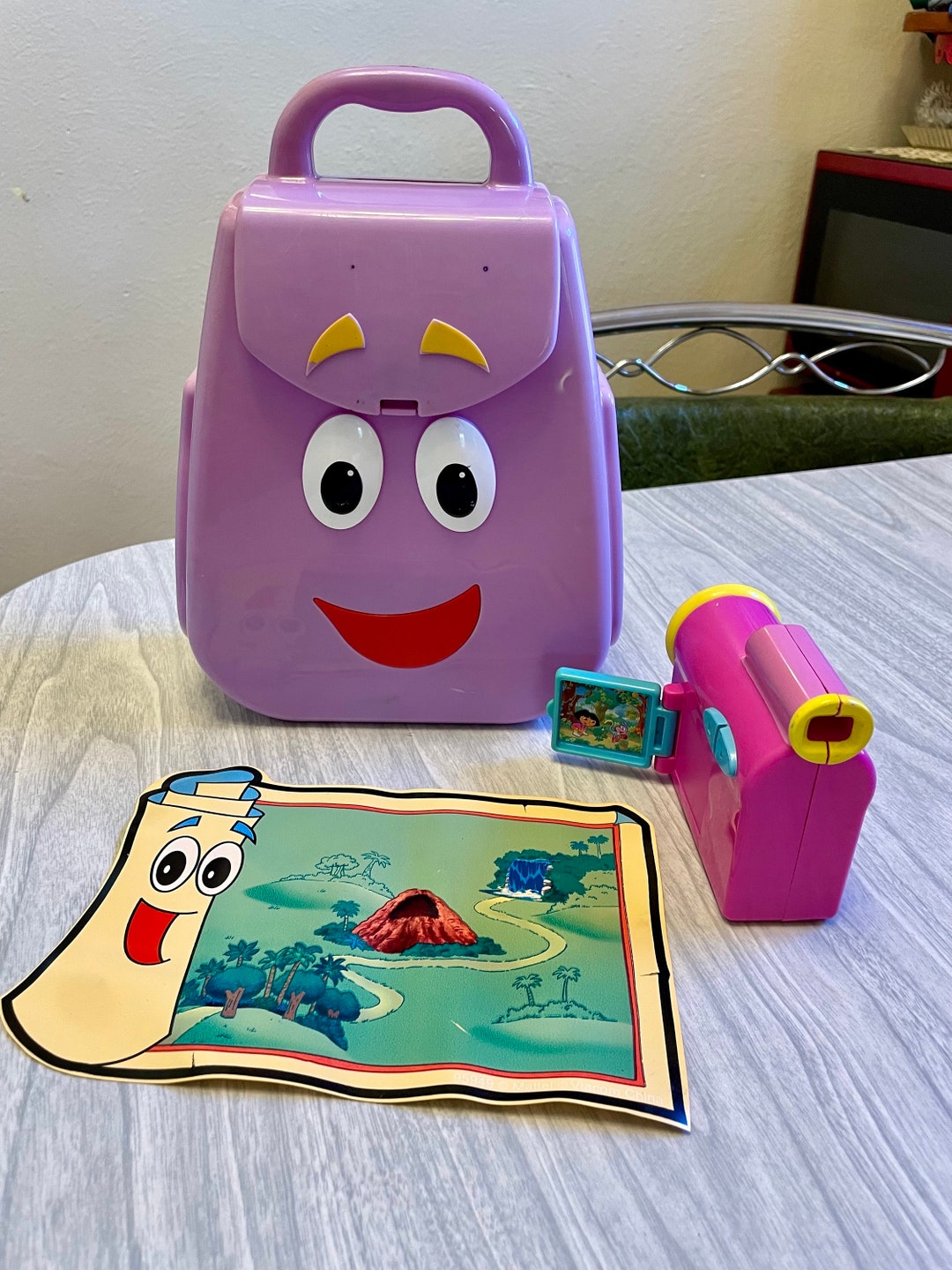 Vintage 2004 Dora the Explorer Backpack With Map and Binoculars. Y2K ...