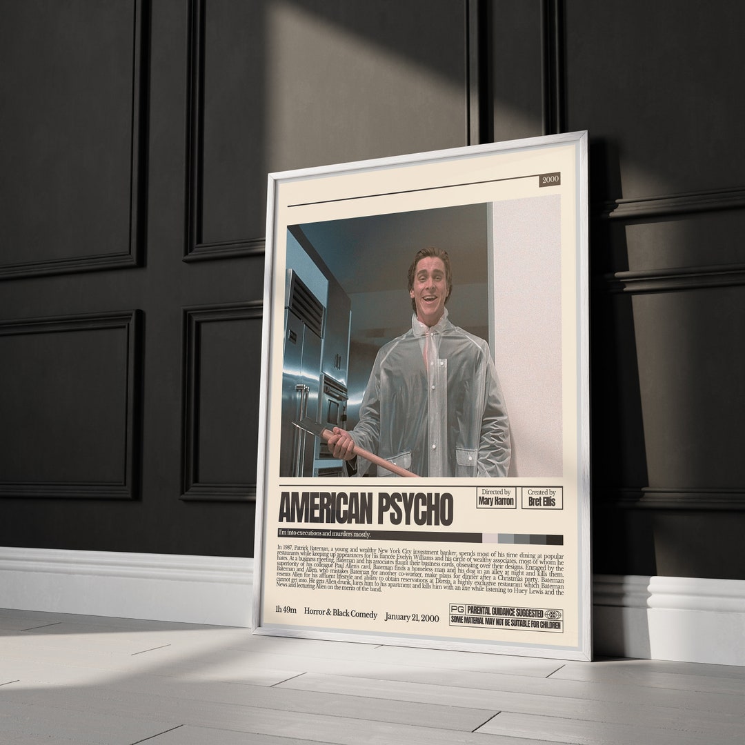 American Psycho Poster patrick Bateman Christan Bale - Etsy
