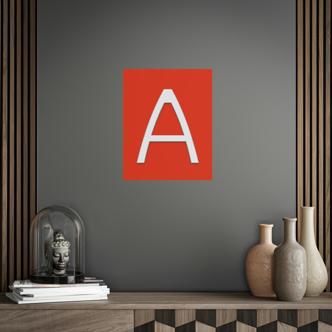 Letter A Poster - Etsy