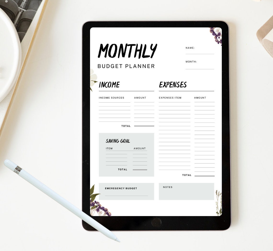 Digital Monthly Budget Planner, Finance Planner, Digital Budget ...
