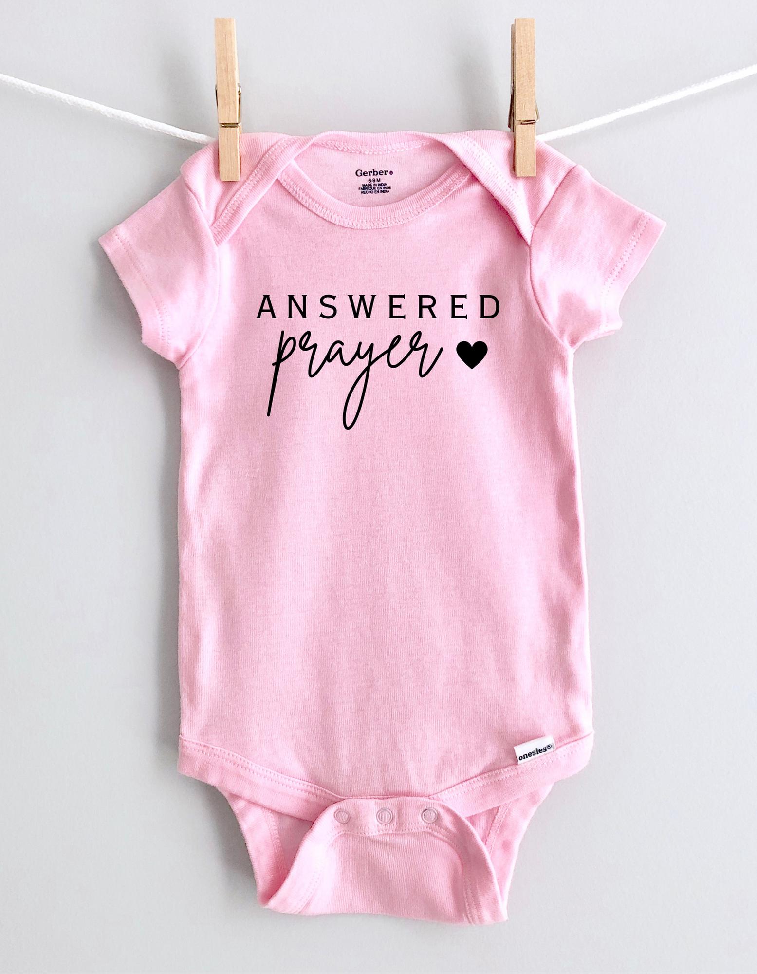 Answered Prayer Gerber Onesie | IVF or Fertility Journey Baby Gift ...