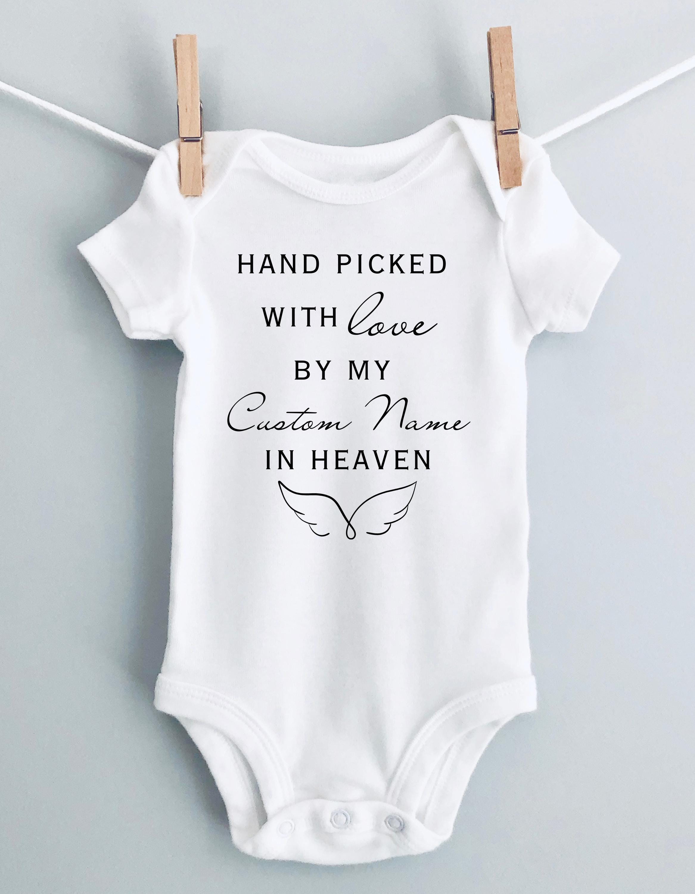 Personalized Gerber Onesie Handpicked With Love by Custom Name in ...
