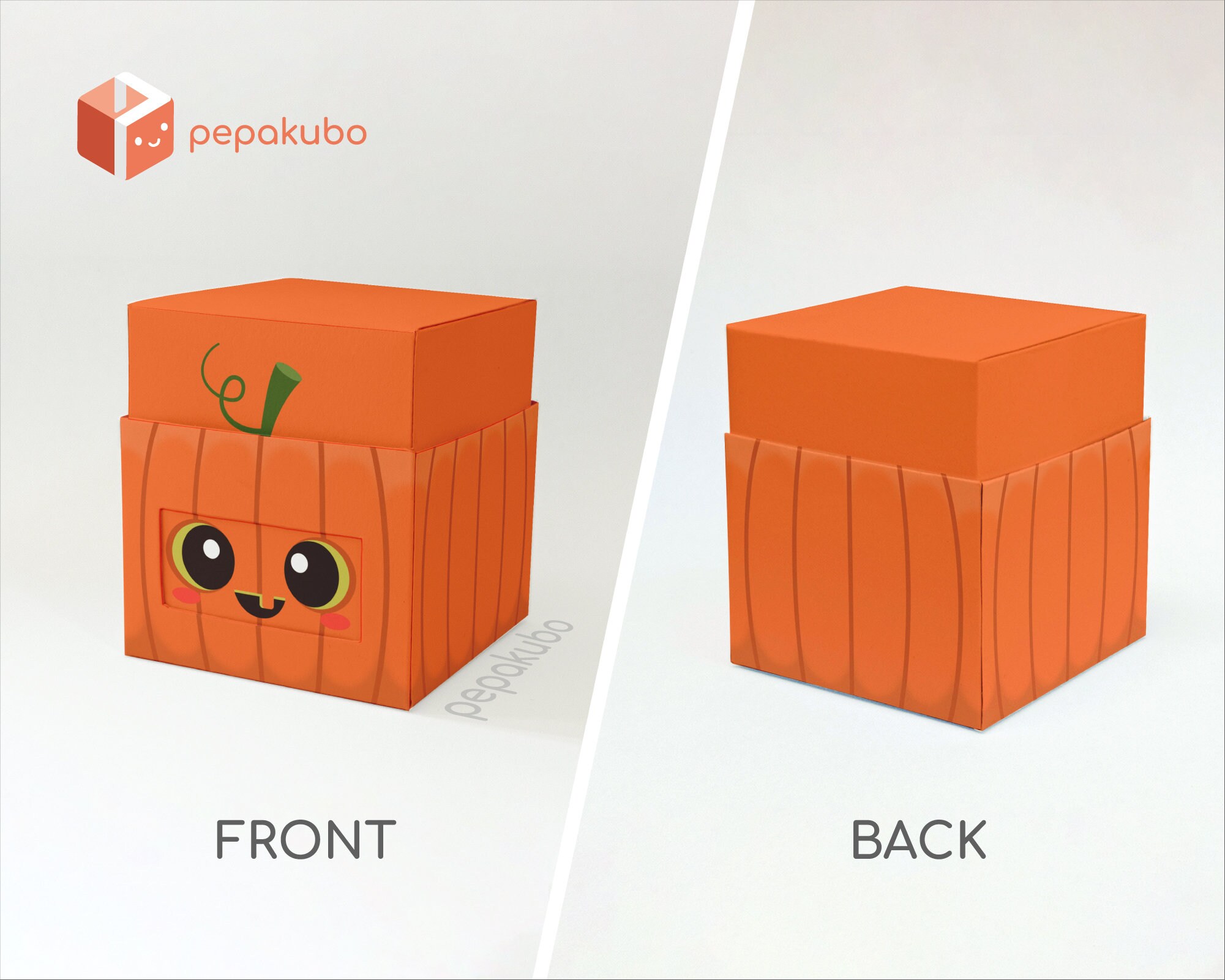 Pepakubo Emoji Cube (halloween Pumpkin) | Cute Face Swapping Kawaii Paper Automata | Printable ...