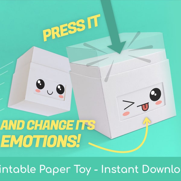 Cute Cardboard Box Template - Etsy