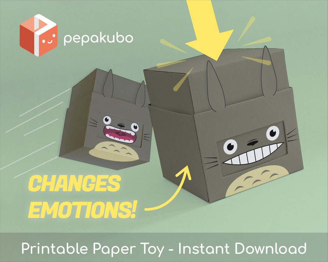 Pepakubo Emoji Cube Cute Face Swapping Kawaii Paper Box - Etsy